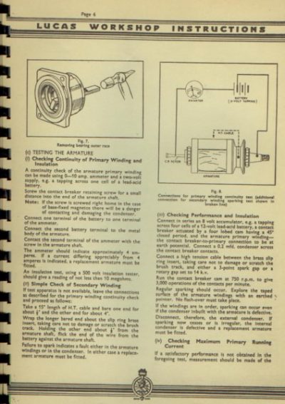 LUCAS WORKSHOP INSTRUCTIONS MOTOR CYCLE MAGNETOS - Vintage Motor Cyclebooks