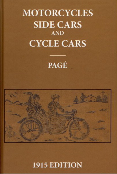 MOTORCYCLES SIDECARS AND CYCLE CARS - REPRINT - Vintage Motor Cyclebooks